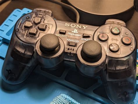 Sony Playstation 2 Clear Slate Grey Controller Eu Consolevariations