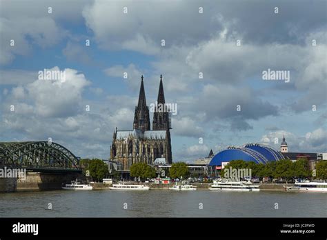 The Skyline Of Cologne Northrhine Westphalia Germany With The