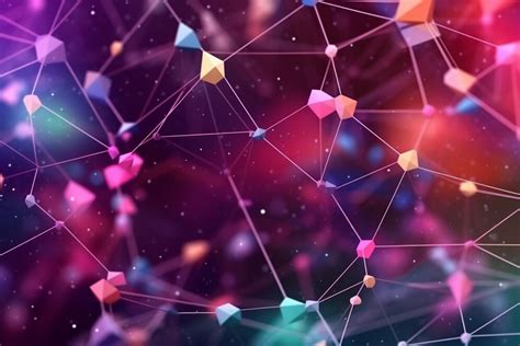 Low Poly Abstract Background With Connecting Lines And Dots Design Premium Ai Generated Image