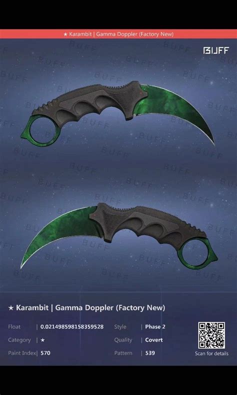 Karambit Gamma Doppler Phase 2 Video Gaming Gaming Accessories In