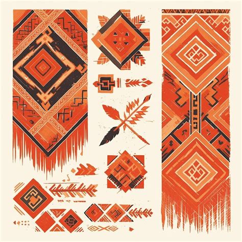 Filipino Tnalak Weaving Patterns With Intricate Designs Premium Ai