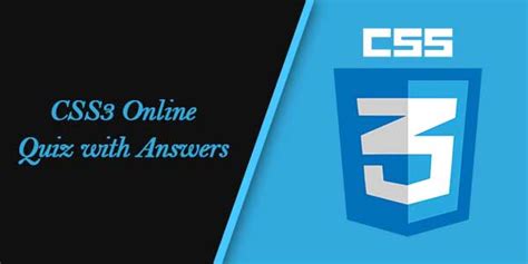 Css3 Online Quiz With Answers Web And Graphics Quiz