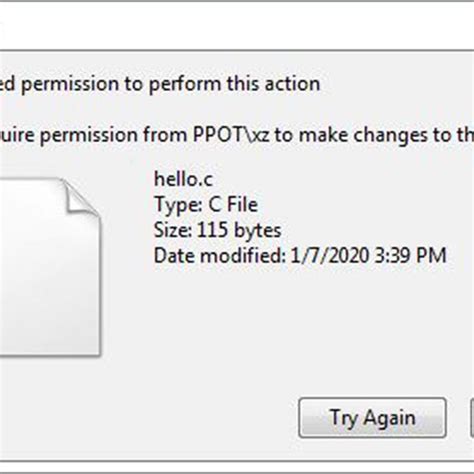 Do Not Have Permission To Deleterename A Filedirectory Download