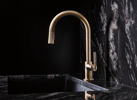 Litze Pull Down Faucet With Arc Spout And Knurled Handle