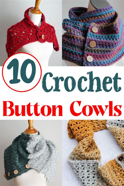 10 Free Crochet Button Cowl Patterns To Wrap Your Neck The Newlywed