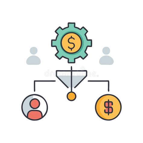 visual icons for effective sales pipeline management stock vector