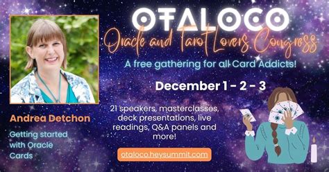 Andrea Detchon Otaloco Oracle And Tarot Lovers Congress
