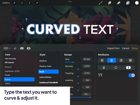 How To Curve Text In Procreate Best Way Brush Galaxy