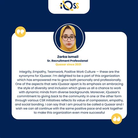 Iquasar Software Solutions On Linkedin Employeetestimonial Culture