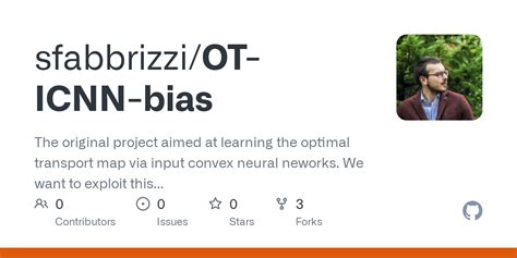 GitHub Sfabbrizzi OT ICNN Bias The Original Project Aimed At Learning The Optimal Transport