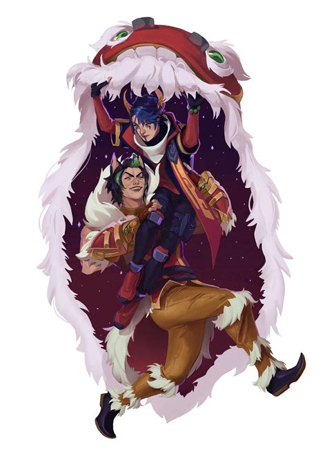 Artstation Firecracker Sett And Lunar Beast Aphelios League Of