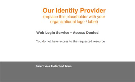 Web Login Service Access Denied Shibboleth Idp 3 Stack Overflow