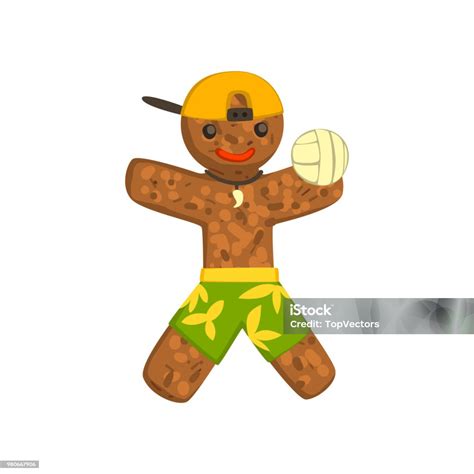 진저 브레드 남자를 장식 장식 흰색 배경에 재미 있는 얼굴 벡터 일러스트와 함께 크리스마스 문자 갈색에 대한 스톡 벡터 아트 및 기타 이미지 Istock