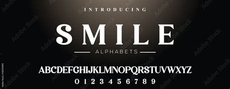 Luxury Modern Sans Serif Font Elegant Contrast Extended Clean Letter Set Stock Vector Adobe Stock