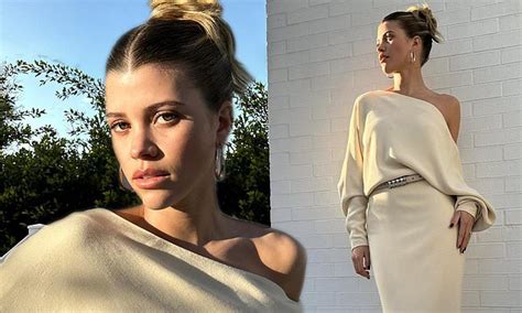 Sofia Richie Wows In Off The Shoulder Ivory Dress As She Promotes Her