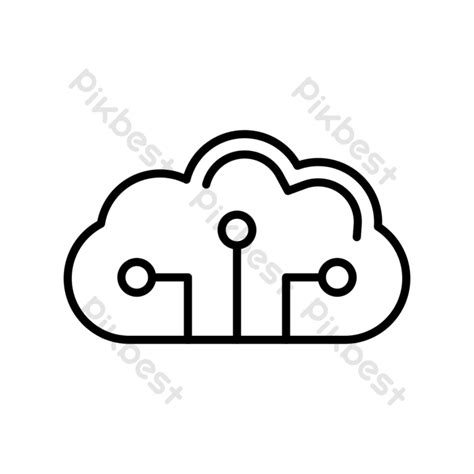 line circuit cloud icon png images ai free download pikbest