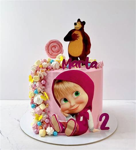 Masha And Bear Pink Cake Cakeaway