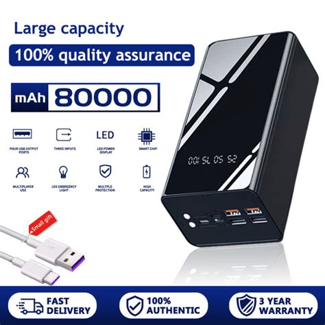 Fast ShippingPowerbank Orginal Brand 100000mah 800000mah Power Bank