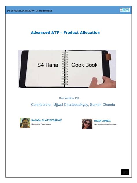 Cookbook Advanced Atp Product Allocation V2 Pdf Logistics Business Process