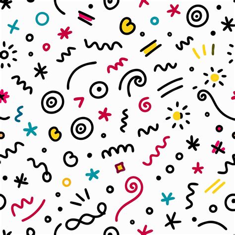 Abstract Geometric Shapes Seamless Pattern With Colorful Elements Premium Ai Generated Vector