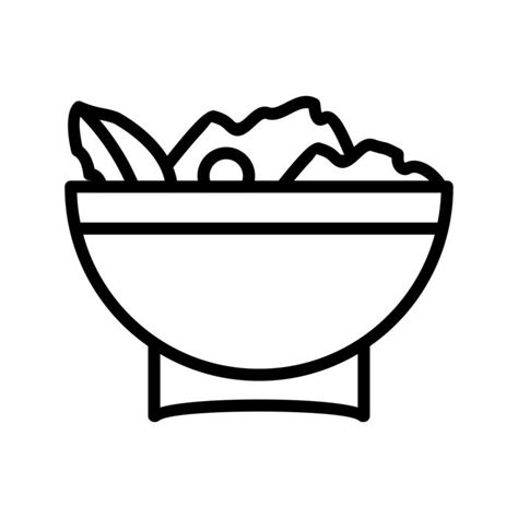 Salad Outline Vector Art Icons And Graphics For Free Download