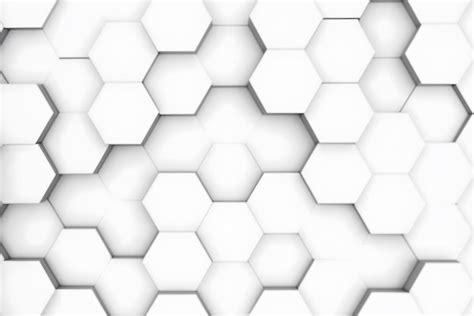 White Hexagonal Background Luxury White Pattern Premium Ai Generated
