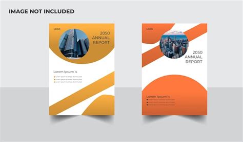 비즈니스 연간 보고서 디자인 프리미엄 벡터