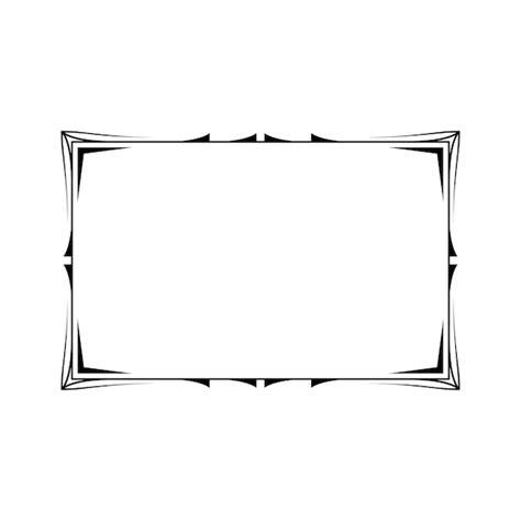 Premium Vector Abstract Black Simple Line Rectangular Frame Doodle
