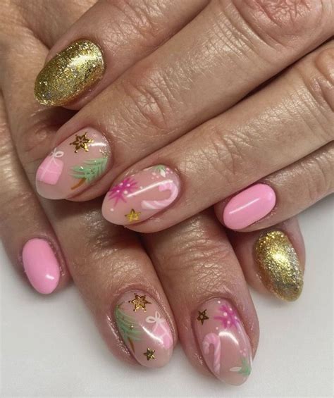 Stand Out This Christmas With Fabulous Pink Nails 45 Ideas Xmas