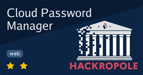 Cloud Password Manager Hackropole