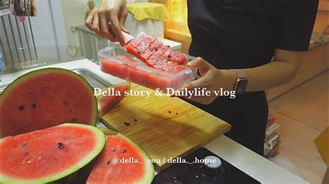 Vlog•sub 자취생도 수박 한 통 가능하다구🍉 집에서 제일 바쁜 일상 브이로그 Youtube