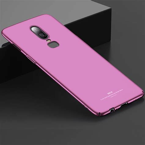 OnePlus 6 Case Original MSVII OnePlus 6 Cover Luxury Ultra Thin Hard PC Frosted Back Case For