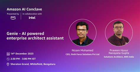 Nizam Mohamed On Linkedin Im Excited To Be Speaking At The Amazon Ai