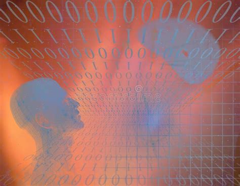 binary abstract with figure stock illustration illustration of data