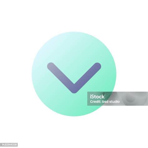 아래쪽 방향 버튼 픽셀 완벽한 평면 그라디언트 색상 Ui 아이콘 아래로 이동에 대한 스톡 벡터 아트 및 기타 이미지 아래로 이동 화살표 개념 Istock