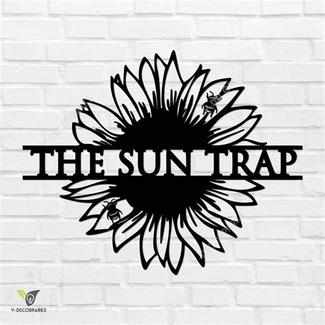 Custom Sunflower Sign Laser Cut Metal Sunflower Garden Sign