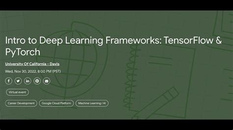 Intro to Deep Learning Frameworks: TensorFlow & PyTorch - YouTube