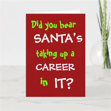 It Computer Christmas Card Funny Computing Joke Zazzle