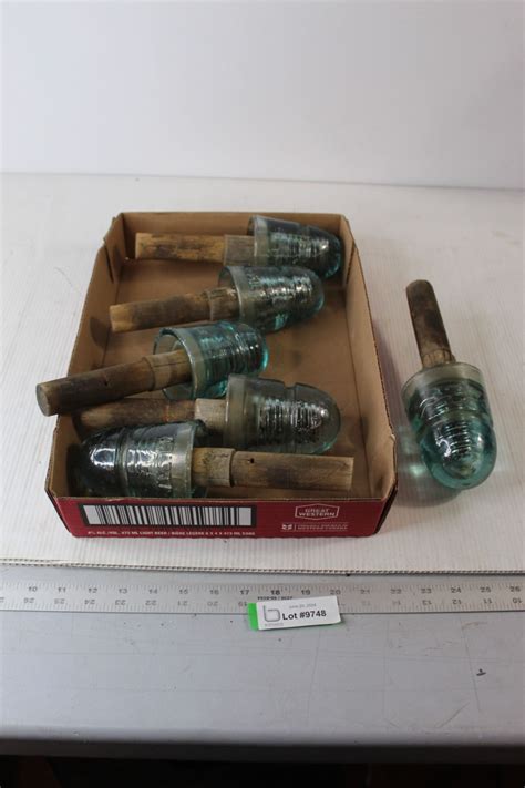 6 Vintage Glass Insulators Bodnarus Auctioneering