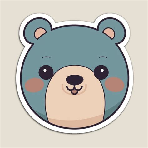 Cute Chibi Bear Magnet By Lenkooo