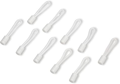 White Pull Cords 10 Pack Used With Shock Cords And Zippers For Canvas