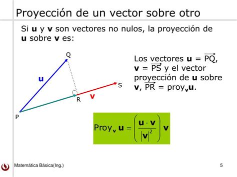 Calamidad peso dueño proyeccion de un vector sobre otro Yo Analista