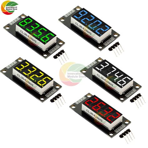 Módulo De Pantalla Led Tm1637 7 Segmentos 4 Dígitos 0 36 Pulgadas Reloj ánodo Rojo Tubo