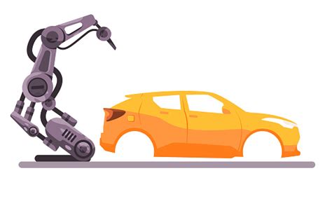Mobil Otomotif Lengan Mekanik Jalur Robot Produksi Manufaktur Proses