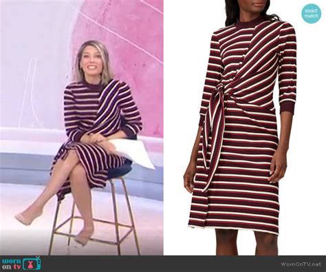 Wornontv Dylans Red Striped Knit Dress On Today Dylan Dreyer