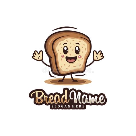 Character Bread Logo Design Concept Vector Creative Bread Food Logo Design Template Stock