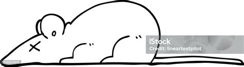 Black And White Cartoon Dead Rat Stock Illustration Download Image