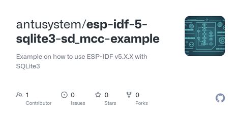 GitHub Antusystem Esp Idf 5 Sqlite3 Sd Mcc Example Example On How To