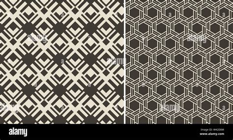 Set Of Seamless Patterns Abstract Geometric Background Vector Stock