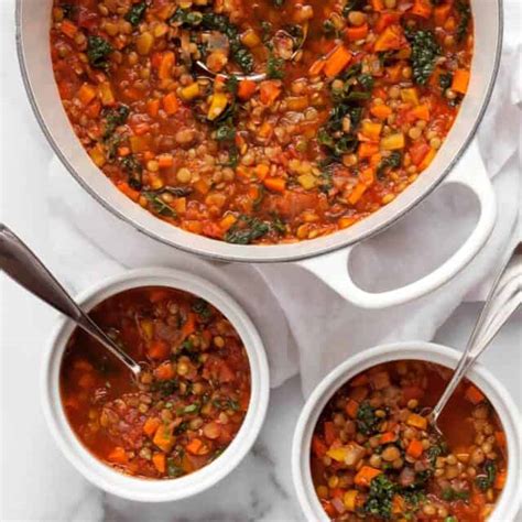 Spicy Tomato Carrot Lentil Soup With Kale Last Ingredient